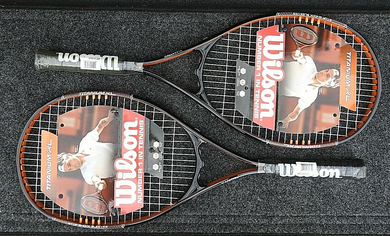 (2) NEW 2008 Wilson Roger Federer Titanium XL Tennis Racquet 27 1/2" 4 ...