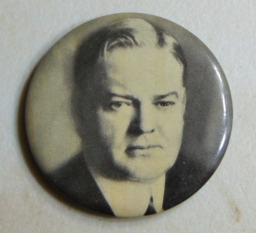 Herbert Hoover 1928 mirror LARGE campaign pin button political | eBay