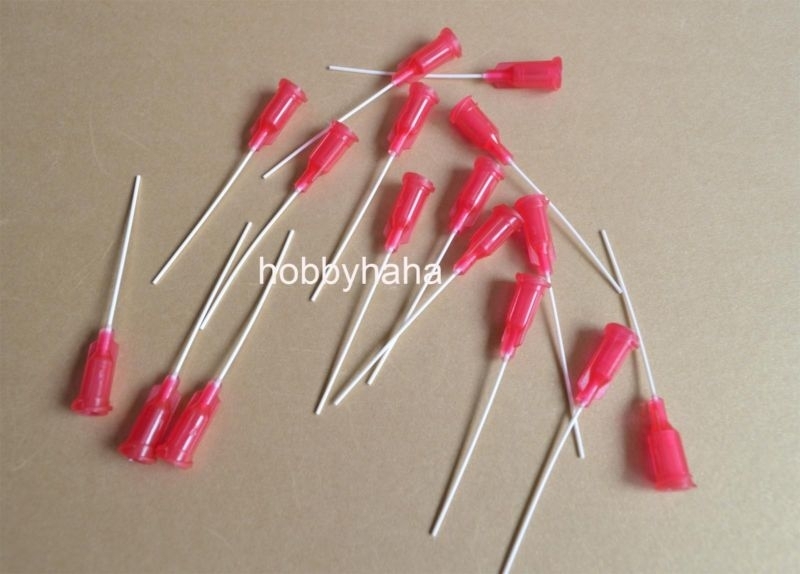 100pcs 1.5" 25Ga Red PP Blunt flexible glue dispensing needle tips | eBay