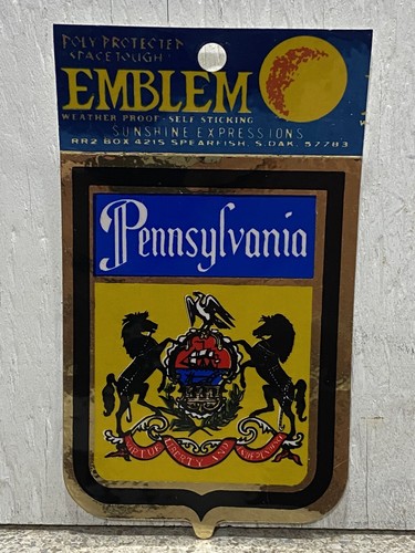 VINTAGE PENNSYLVANIA DECAL STICKER / STATE FLAG EMBLEM DECAL - New Old ...