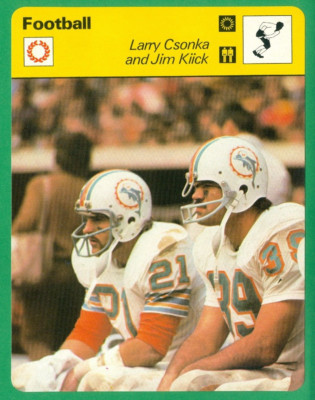 1977 SPORTSCASTER LARRY CSONKA & JIM KIICK MIAMI DOLPHINS HOF NM | eBay