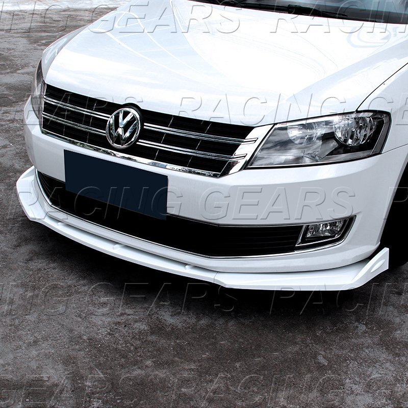 UNIVERSAL PAINTED WHITE FRONT BUMPER LOWER BODY KIT SPLITTER SPOILER ...