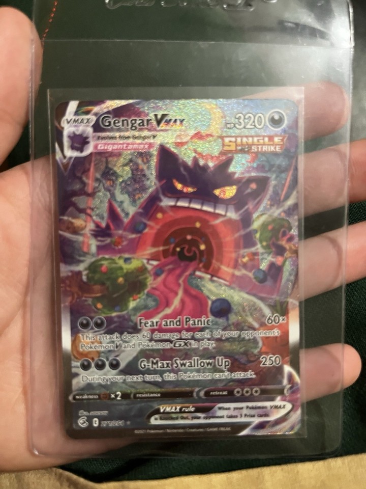 Gengar VMAX 271/264 Secret Rare Alternate Art Holo Fusion Strike ...