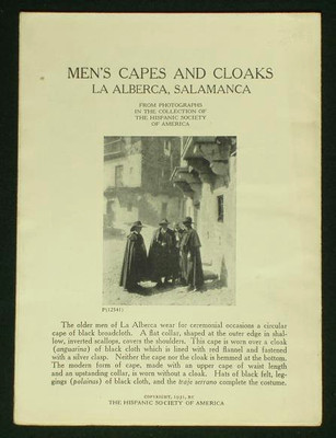 BOOK Spanish Folk Costume men's capes & cloaks of Salamanca European ...