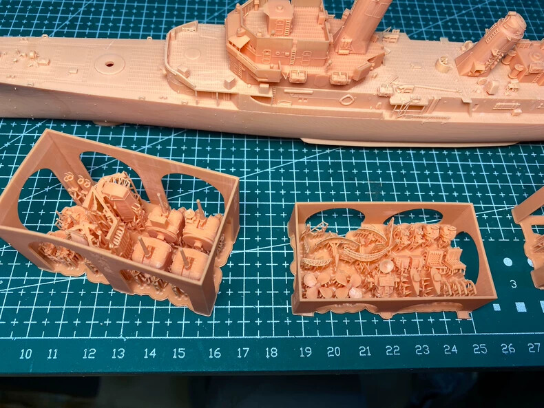 3D Printed 1/350 WWII U.S. Forrest Sherman Class Destroyer Unpainted ...
