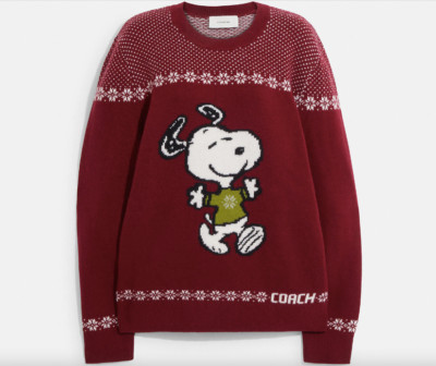 NEW Coach X Peanuts Snoopy Mens Sweater M for Fun Holidays Christmas or ...