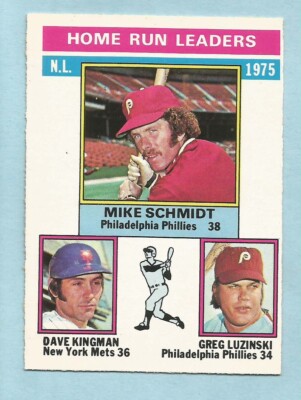 1976 OPC Baseball Home Run Leaders #193 Mike Schmidt Greg Luzinski ...