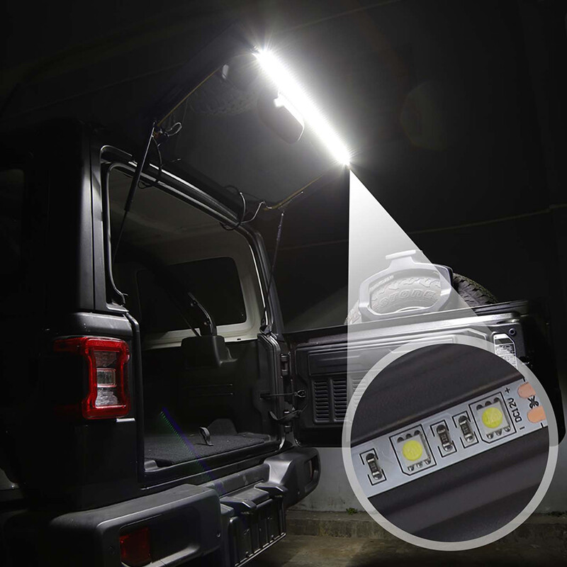 Tailgate Dome Light + Rain Gutter Set For Jeep Wrangler TJ JK JL 97 ...