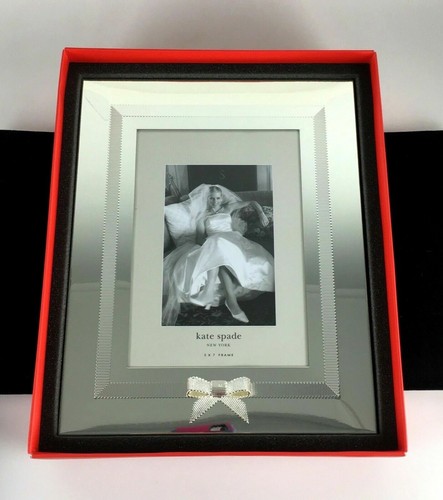 New KATE SPADE Photo Picture Frame Grace Ave 5 x 7 Silver Plated ...