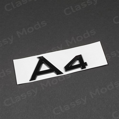 Audi A4 Gloss Black Emblem Rear Letter Tail Badge Trunk Lid Sport | eBay