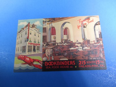 Bookbinders Sea Food House Philadelphia Pennsylvannia Postcard PC43 | eBay