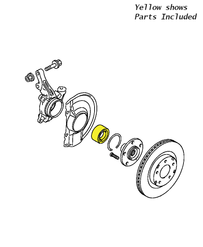 FRONT JAPANESE WHEEL BEARING 3885A017 FOR MITSUBISHI LANCER 08-11 ...