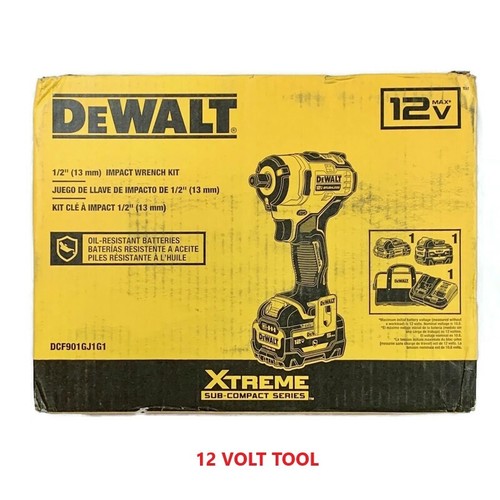 DEWALT DCF901GJ1G1 12V MAX XTREME 1/2-in Cordless Brushless Impact ...