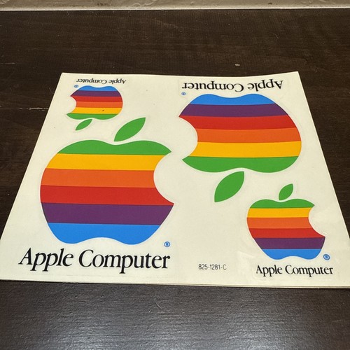 vintage APPLE Mac Computer Rainbow Stickers 1990’s NOS Decals | eBay