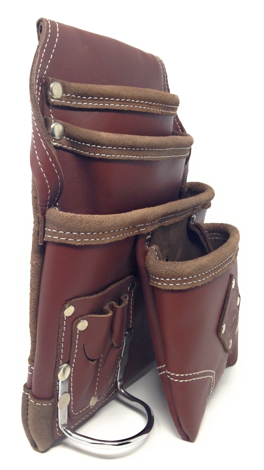 Leather Gold PROFESSIONAL Ten Pocket Grain Leather Tool Pouch With ...