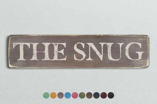 THE SNUG Vintage Style Wooden Sign. Shabby Chic Retro Home Gift | eBay