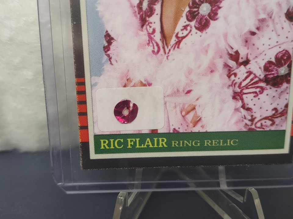 Custom Ric Flair Ring Worn Relic Card - Original Pink Sequin 7/25 | eBay