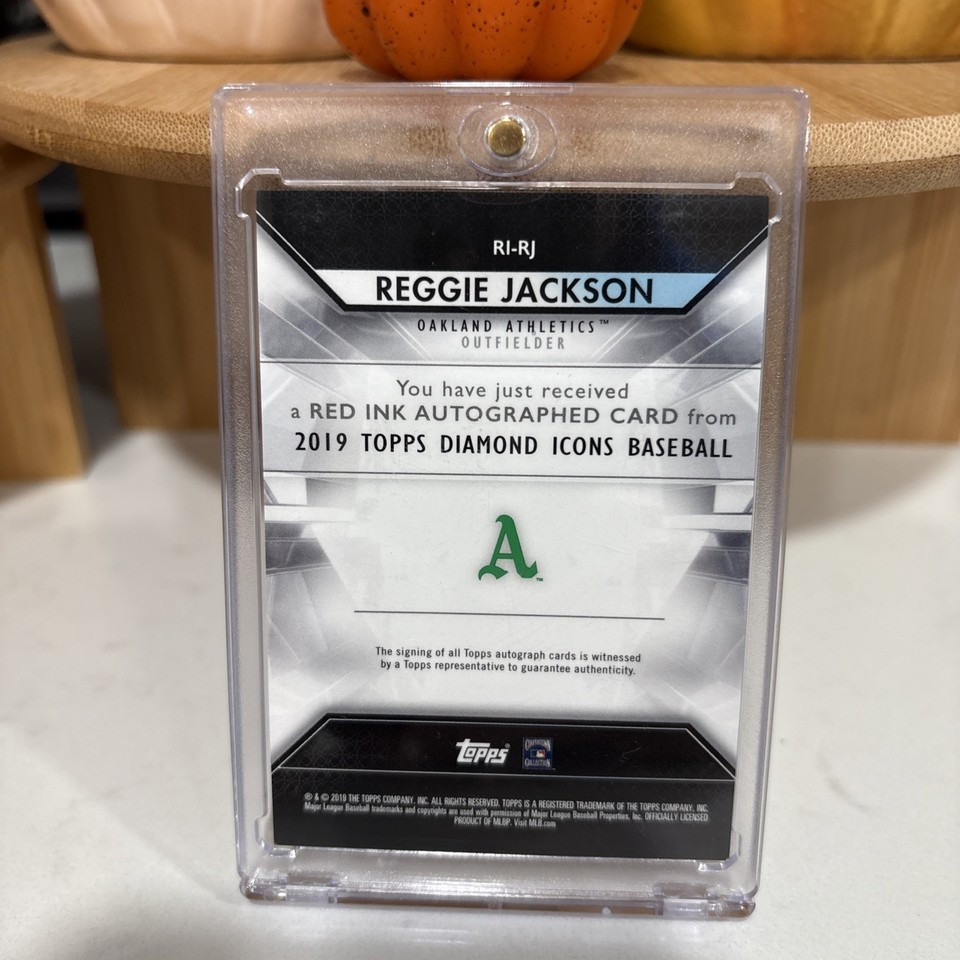 2019 Topps Diamond Icons RARE RED INK RI-RJ Reggie Jackson Auto 4/25 HOF | eBay