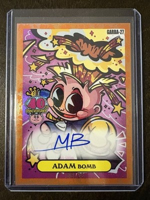 2025 Topps Garbage Pail Kids 40th Adam Bomb GARBA-27 Orange Auto 8/25 ...