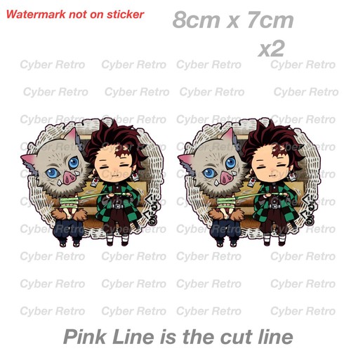 Demon Slayer - Inosuke and Tanjiro JDM Sticker | eBay