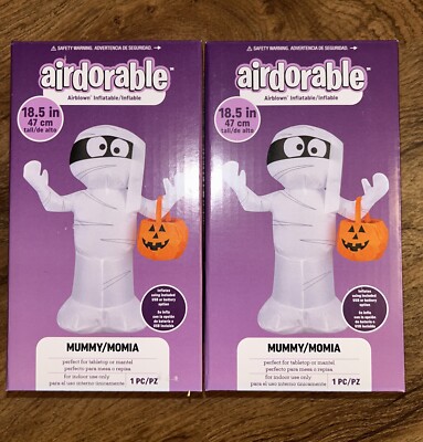 AIRDORABLE GEMMY Halloween Inflatable 18.5'' MUMMY Lot Of 2 | eBay