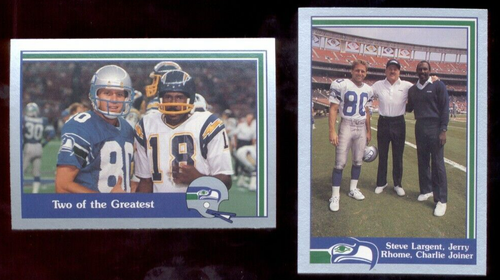 1989 Pacific STEVE LARGENT CHARLIE JOINER Seahawks San Diego Chargers 2 ...