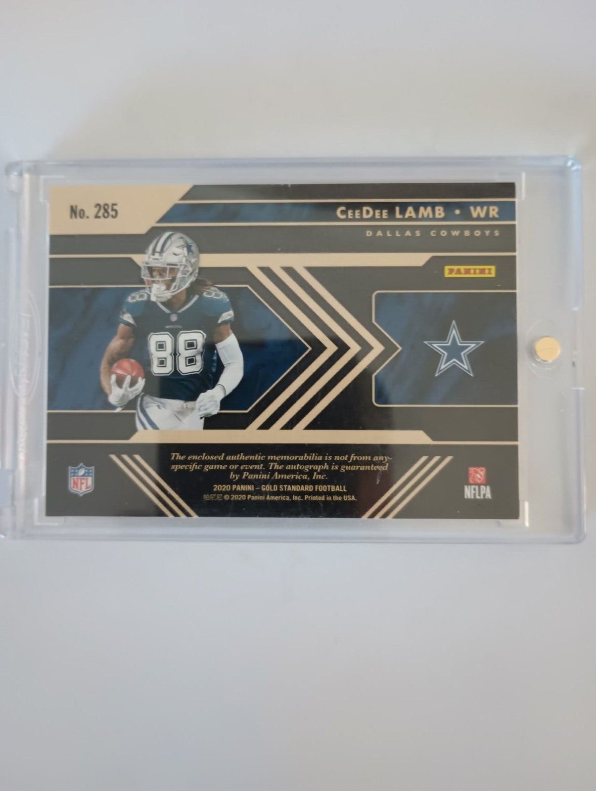 CeeDee Lamb panini Card # 285 Gold Standard Triple Patch RC RPA 54/99 ...