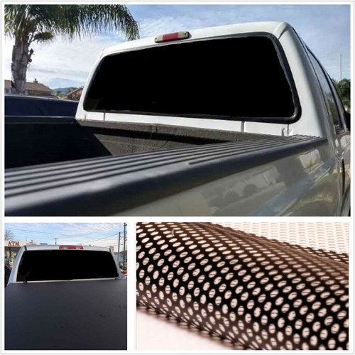 Waterproof BLACK Rear Window Perforated Decal Tint Graphic Sticker for ...