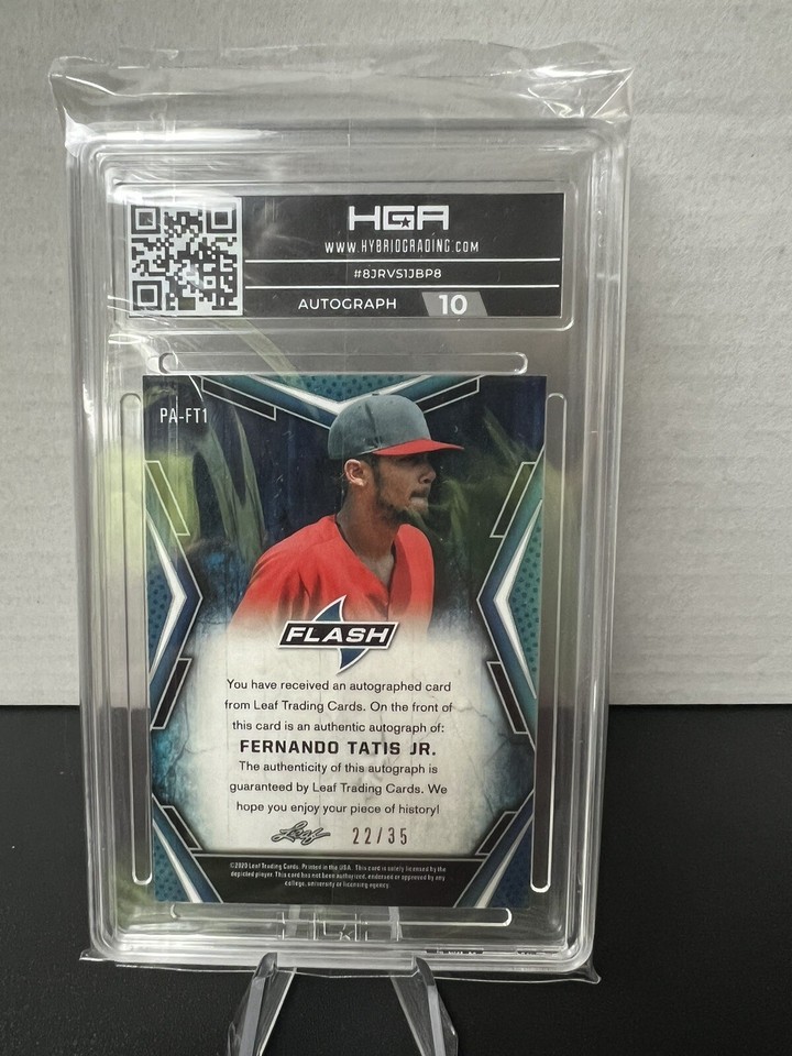 2020 Leaf Flash Fernando Tatis Jr Purple Portrait Auto /35 HGA 9 10 ...