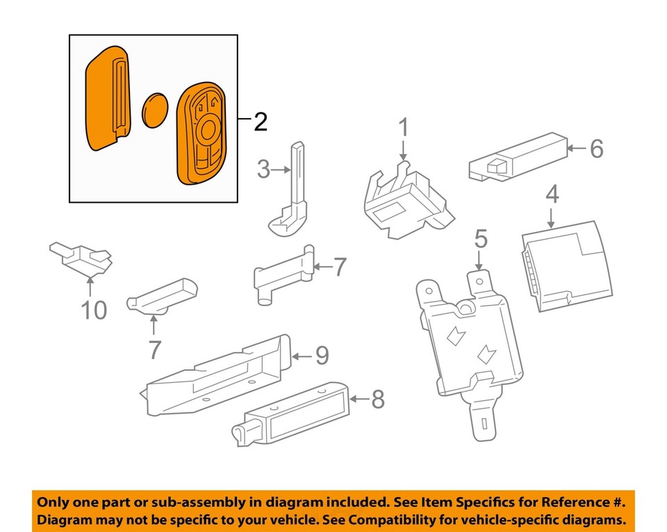 GM OEM 17-21 Acadia Electrical Keyless Entry Components-Transmitter ...