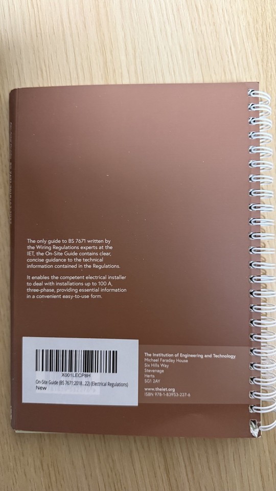 IET On-Site Guide BS7671:2018+A2:2022 by IET 18th edition | eBay