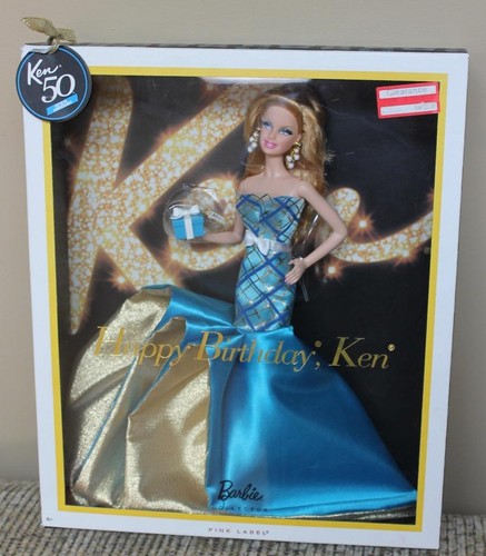 2010 Mattel Happy Birthday Ken Pink Label Barbie Doll #V0438 NRFB | eBay