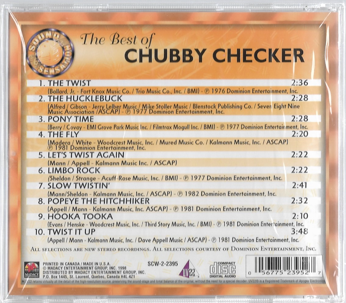 The Best of Chubby Checker [1999 Madacy] by Chubby Checker (CD, 1999 ...