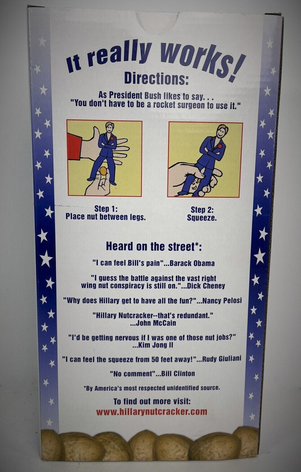 HILLARY RODHAM CLINTON Stainless Steel Thighs NUTCRACKER Cracks ...