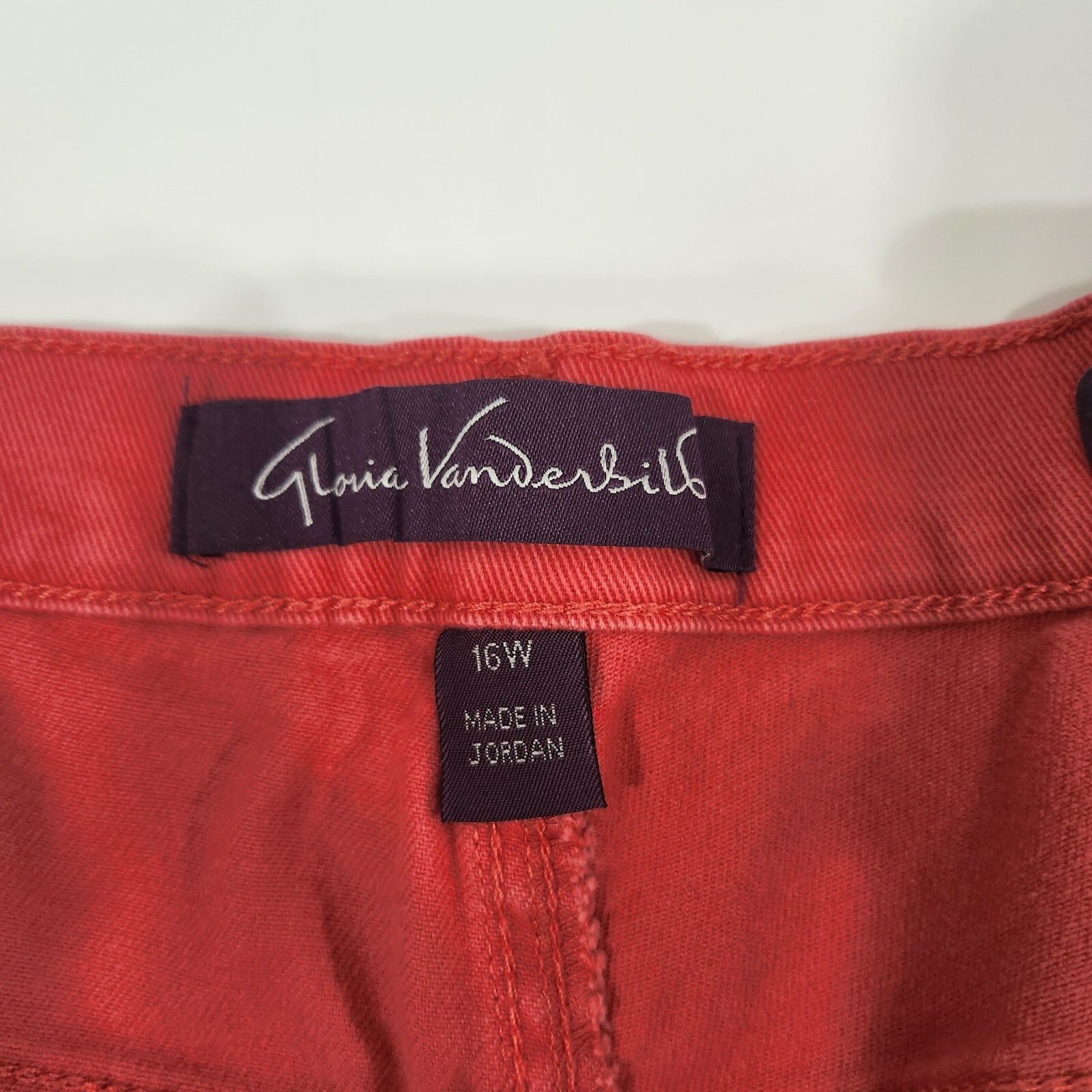 Gloria Vanderbilt Womens Amanda Pants Salmon Pink Pockets Plus 16W ...