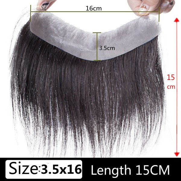 Topper Hair Piece Human Hair Piece V Loop Front Toupee Thin Skin Pu ...