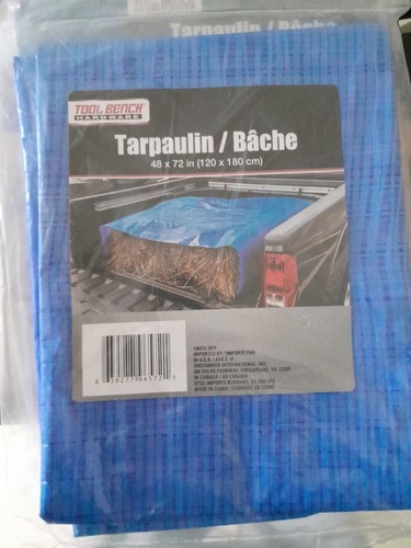 Lightweight tarp. Size 48" X 72". Blue. Unopened. New. | eBay