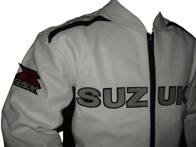 SUZUKI GSXR Motorbike Leather Jacket Men Racing Biker Motorcycle ...