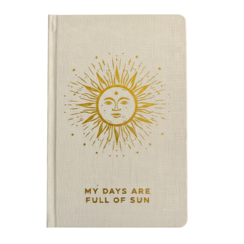 Ivory Gratitude Journal with Gold Lining - 120 pages - My Days are Full ...