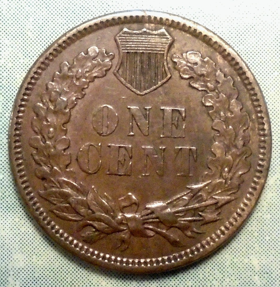 1883 Indian Head Cent AU+ CHOICE ABOUT UNCIRCULATED Brown 4 Diamond ...