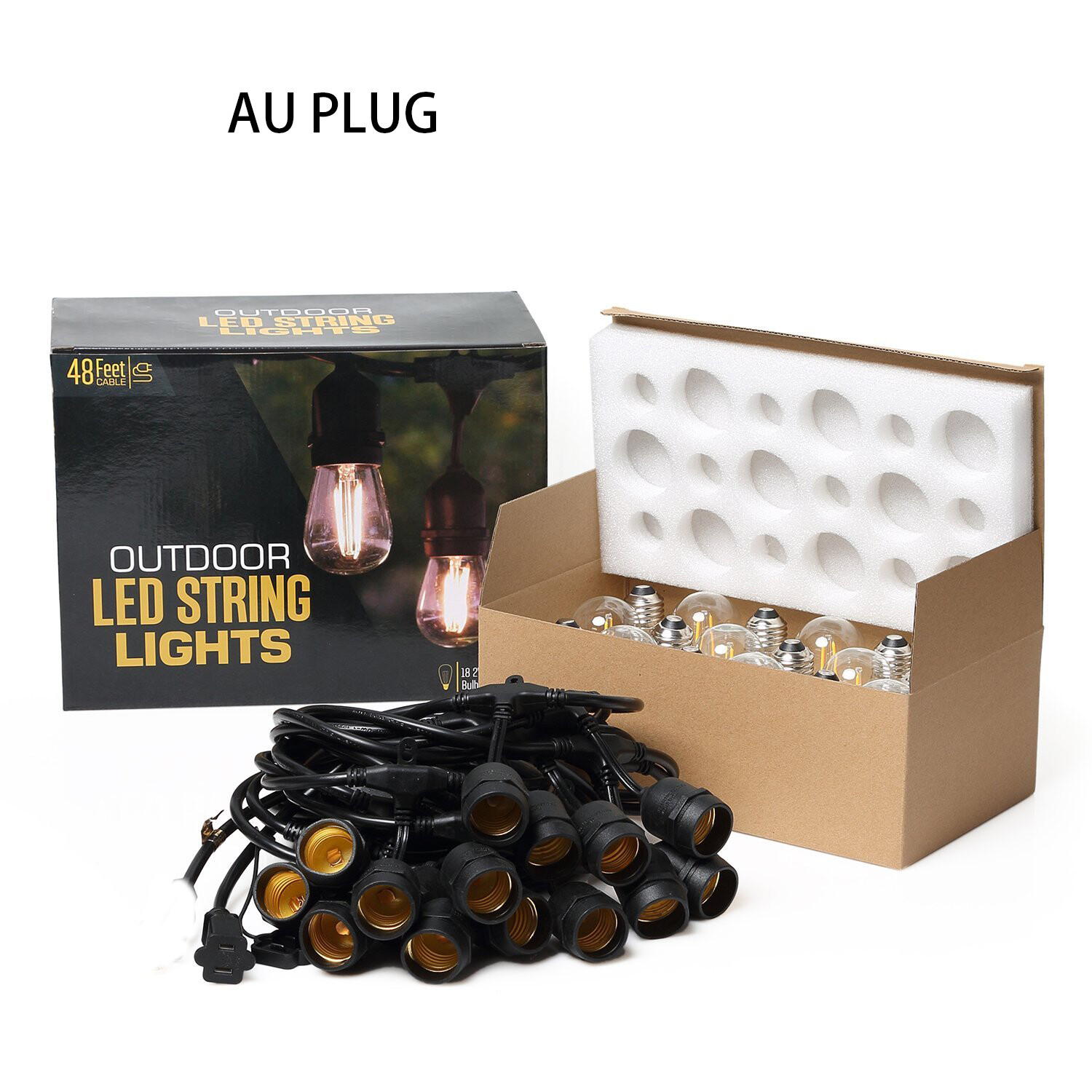 10-100m LED Festoon String Lights Light Wedding Party Christmas ...