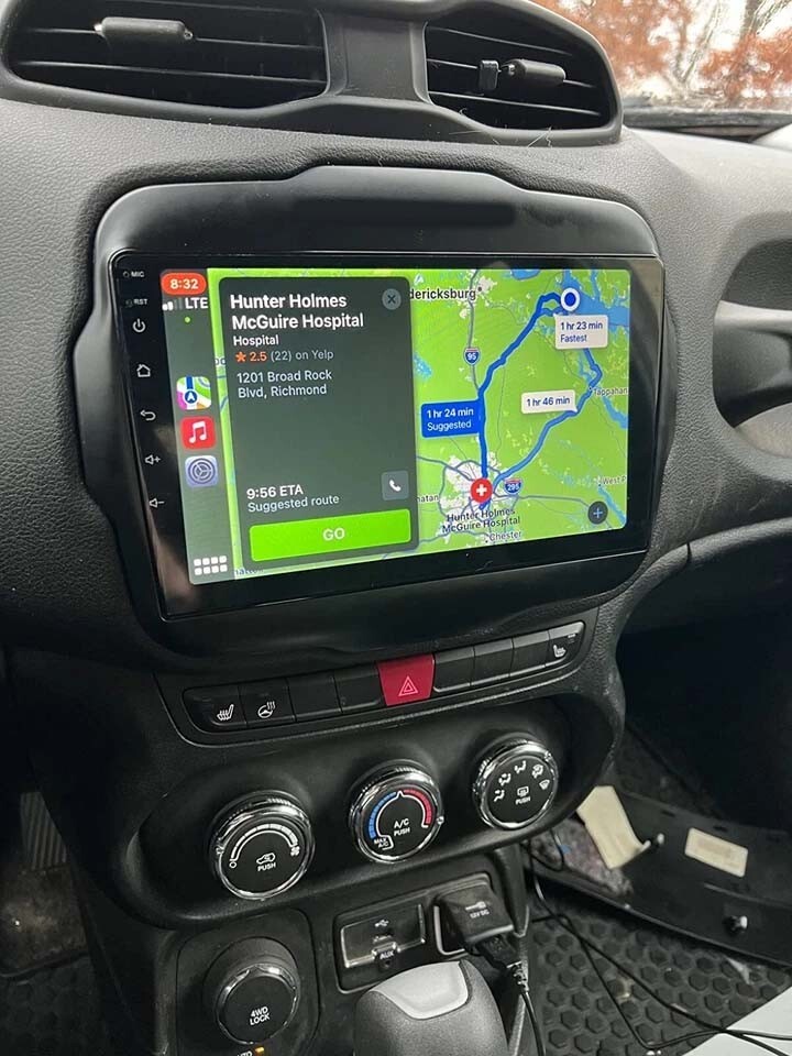 For Jeep Renegade Touch Android 13 Car Stereo Radio w/ 4G Sim Card GPS ...