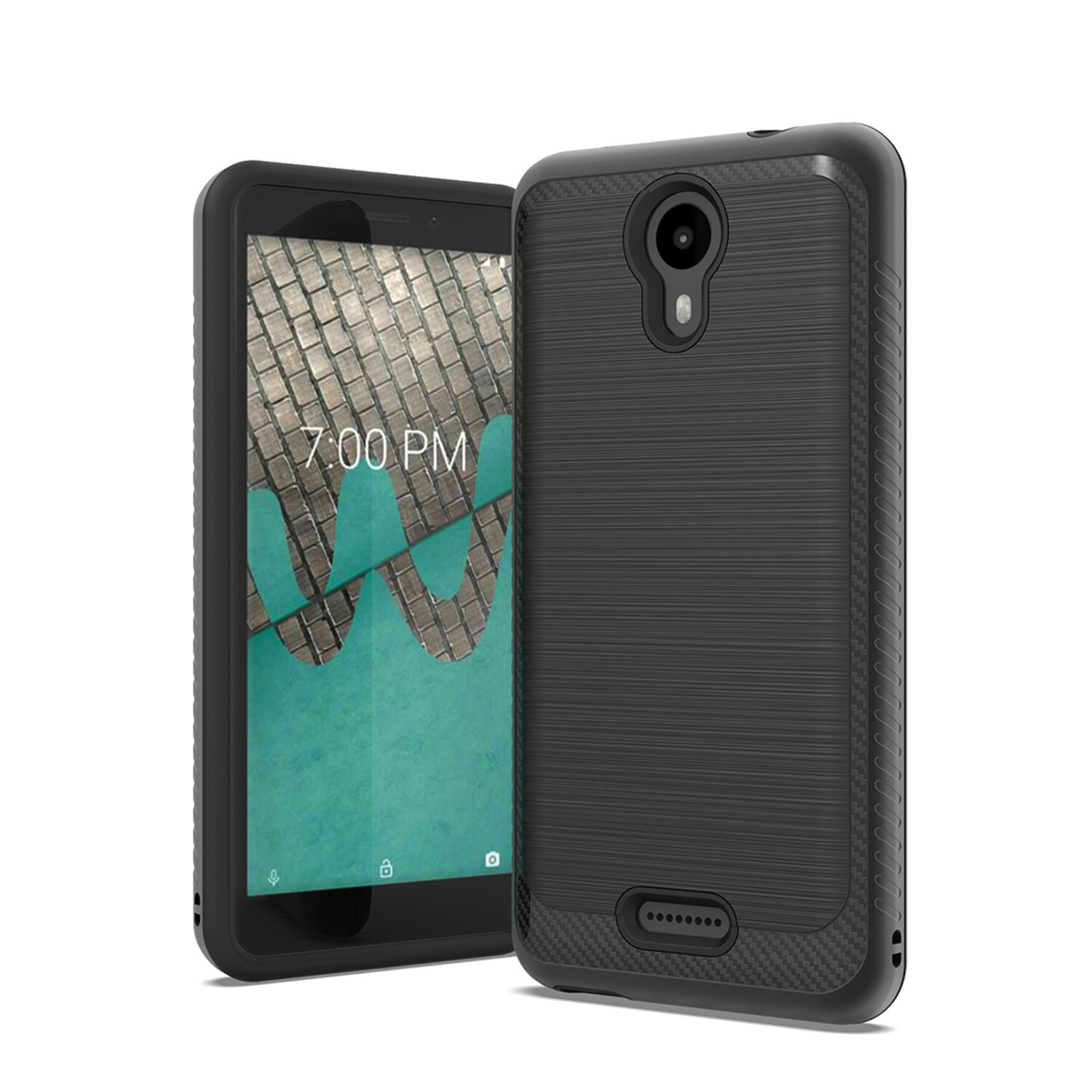 Tempered Glass + Lining Hybrid Dual Cover Case For Cricket Vision 2 ...