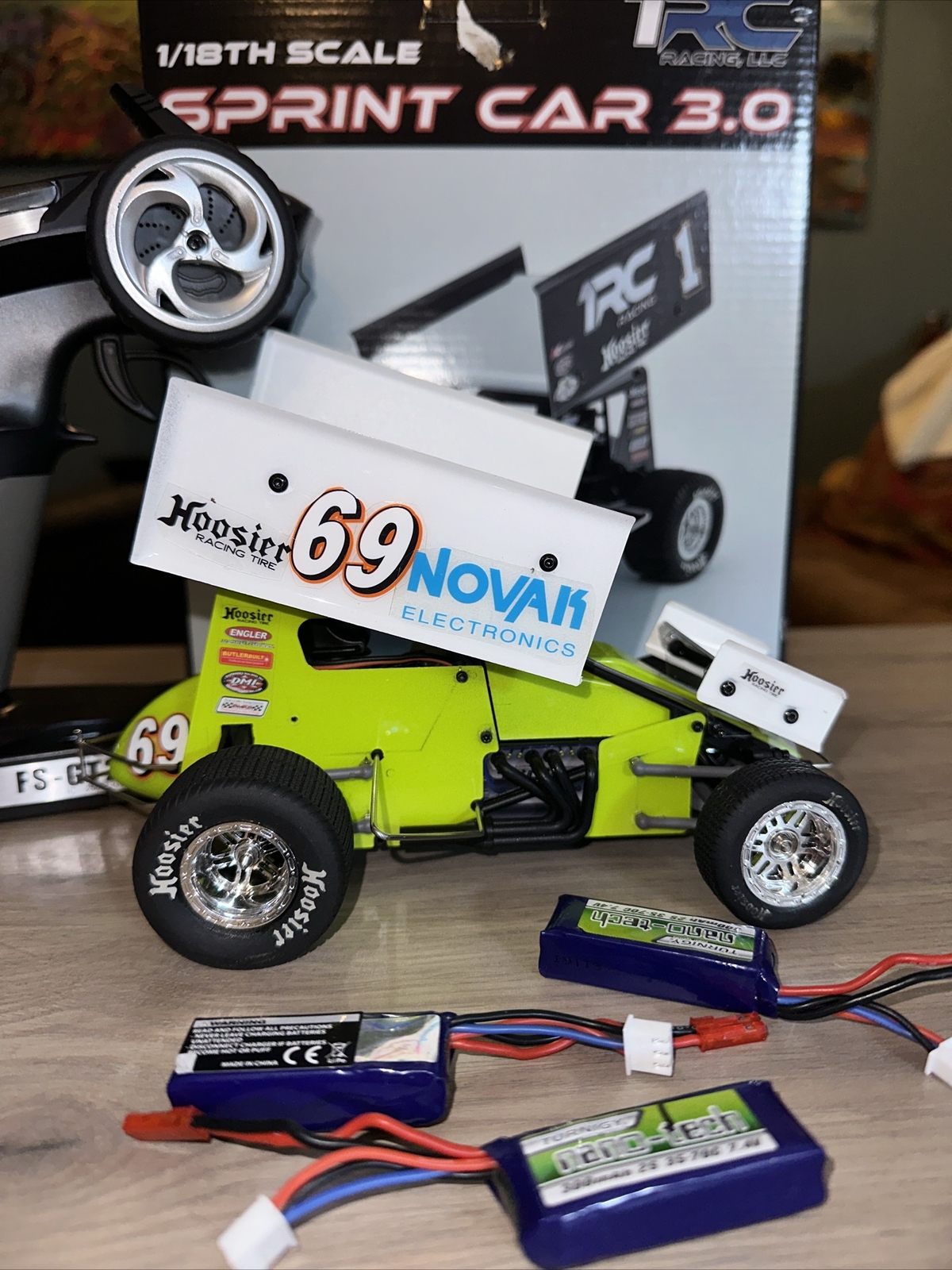 1RC Racing 1/18th Sprint Car 3.0 RTR With Box, Radio, And 3 Li-po ...