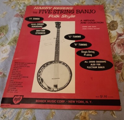Harry Resers The Five String Banjo Folk Style Book | eBay
