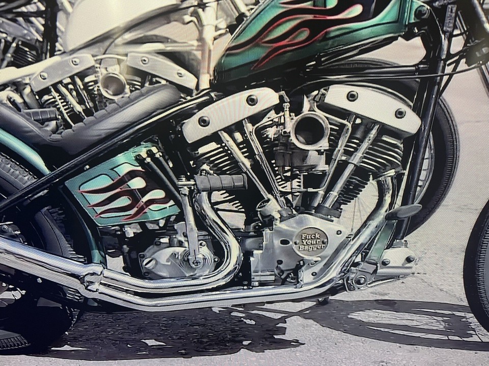 BRASS HARLEY POINTS IGNITION COVER F**K YOUR BAGGER IRONHEAD EVO ...