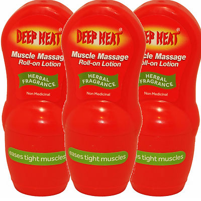 3 Roll On Deep Heat Rub - Fast Muscle Relief From Muscular Aches ...