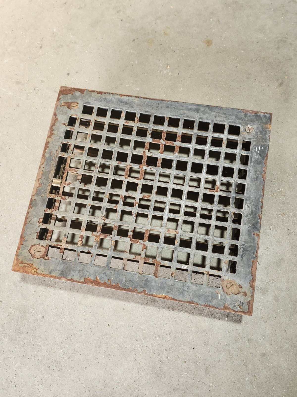 1 Antique Vintage Floor Grate Heat Vent Register Cover Air Return Heavy ...