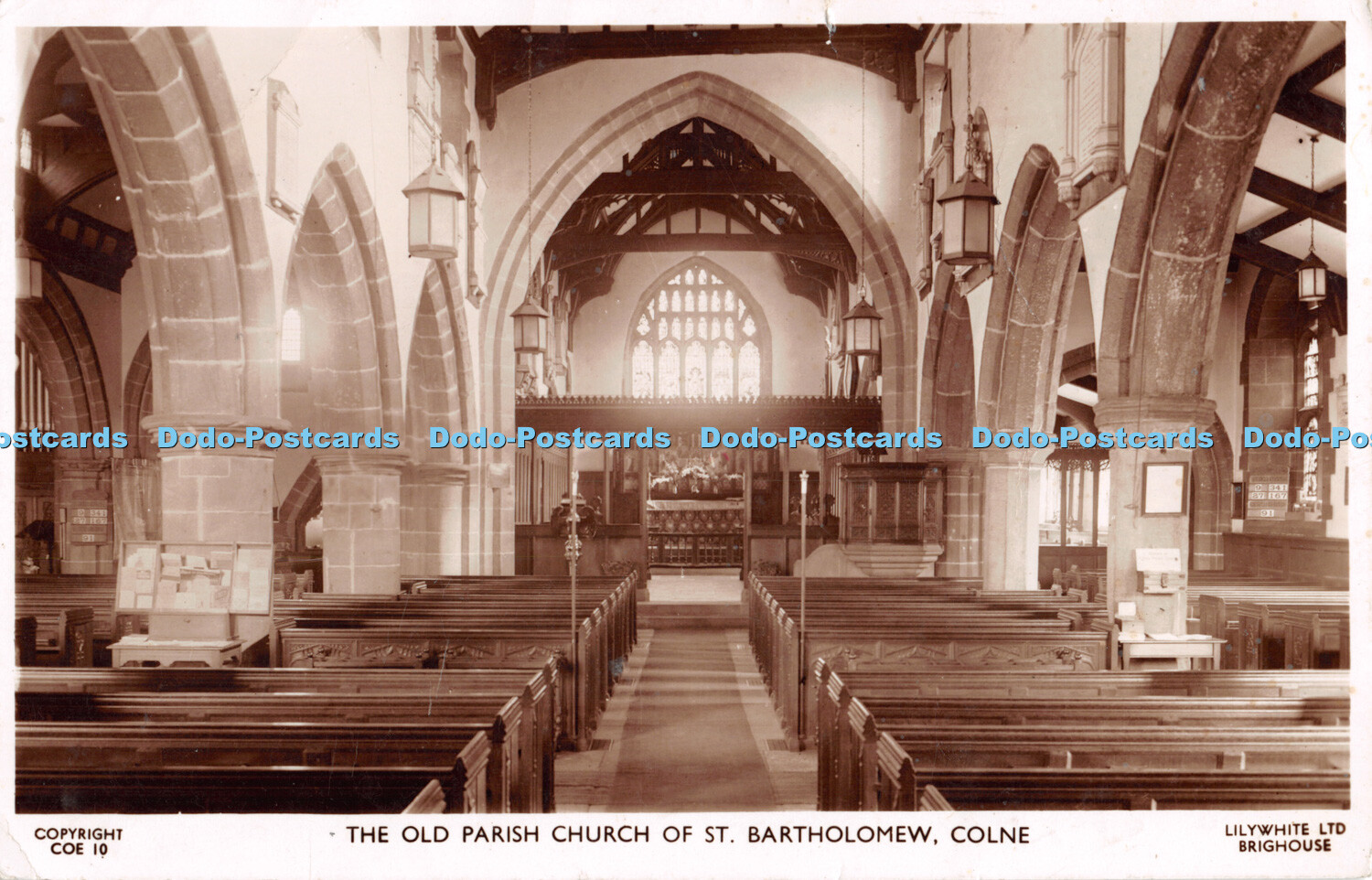 R305927 Colne The Old Parish Church of St Bartholomew Lilywhite RP 1952 ...