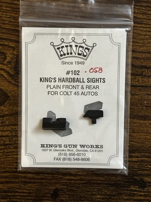 Kings Gun Works 102 Hardball Sight Ramp Front Sight Plain New Old Stock ...